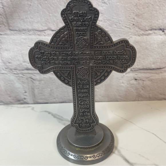 Accents | Cathedral Art Usa Pewter Cross Statue Figure Irish Blessing ...